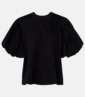 NOIR KEI NINOMIYA Noir Kei Ninomiya Puff Sleeve Cotton Jersey T-Shirt