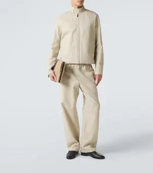 Gucci Gg Cotton Canvas Straight Leg Pants