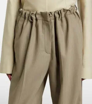 Calvin Klein Fernanda Wool-blend Wide-leg Pants