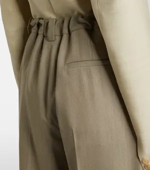 Calvin Klein Fernanda Wool-blend Wide-leg Pants