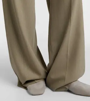 Calvin Klein Fernanda Wool-blend Wide-leg Pants