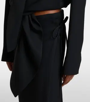 Calvin Klein Hallie Striped Midi Skirt - Black