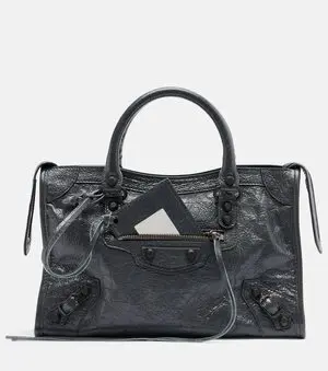 Balenciaga Le City Leather Tote Bag - Grey