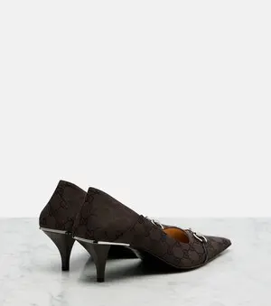 Gucci Vittoria Gg Canvas Pumps - Brown