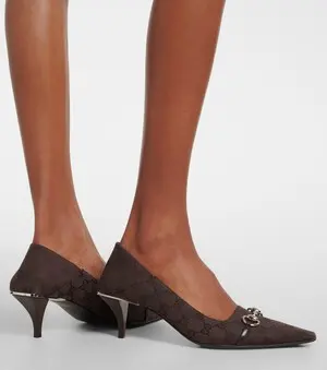 Gucci Vittoria Gg Canvas Pumps - Brown
