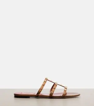 Valentino Garavani Rockstud Metallic Leather Sandals