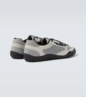 Prada Speedrock Leather-trimmed Sneakers - Grey