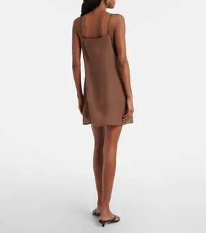 LESET Niko Ramie Minidress