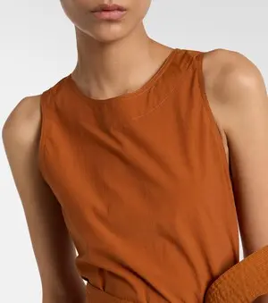 Saint Laurent Belted Midi Dress