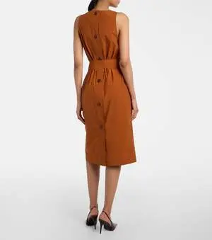 Saint Laurent Belted Midi Dress
