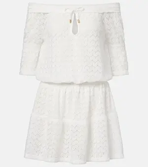 Melissa Odabash Flo Crochet Cotton And Linen Minidress - White