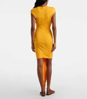 Christopher Esber Bezel Quartz Disconnect Jersey Minidress