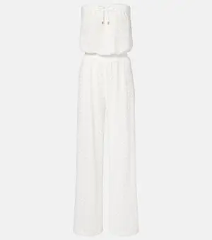 Melissa Odabash Sheer Pointelle Jumpsuit - White