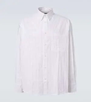 Jacquemus Camargue Embroidered Striped Cotton Shirt
