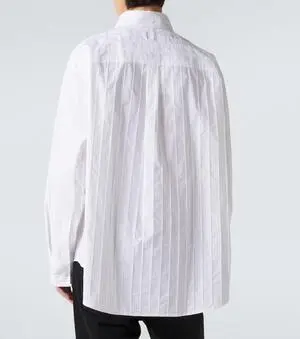 Jacquemus Camargue Embroidered Striped Cotton Shirt