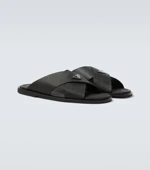 Prada Leather Sandals - Black