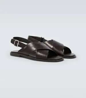 Prada Leather Sandals - Brown