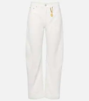 Stella McCartney Embellished Barrel-leg Jeans - White