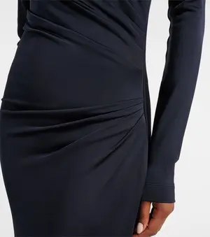 Victoria Beckham Gathered Jersey Maxi Dress