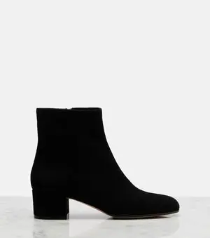 GIANVITO ROSSI Suede Ankle Boots With Zip Fastening