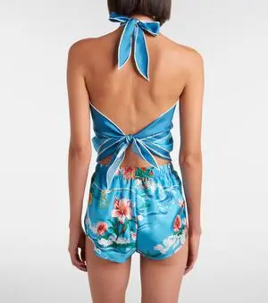Gucci Printed Silk Twill Shorts