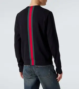 Gucci Web Stripe Cotton Sweater