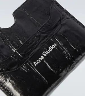 Acne Studios Croc-effect Leather Card Holder