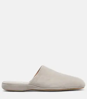 Calvin Klein Suede Slippers - Grey