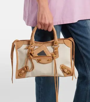 Balenciaga Le City Small Canvas Top-handle Bag - Beige