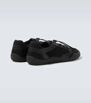 Prada Speedrock Leather-trimmed Sneakers - Black