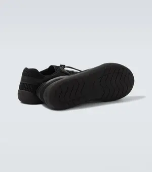 Prada Speedrock Leather-trimmed Sneakers - Black
