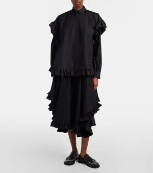 Noir Kei Ninomiya Ruffled Cotton Blouse