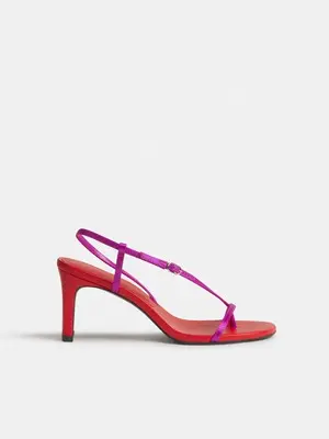 REFORMATION Pina Heeled Sandal - Red