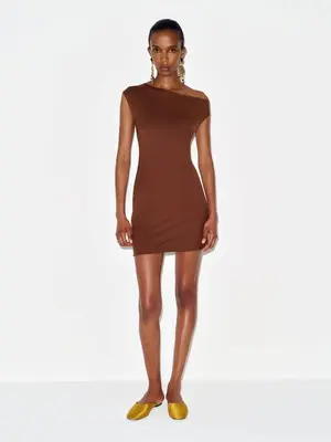 REFORMATION Madeline Knit Dress - Brown
