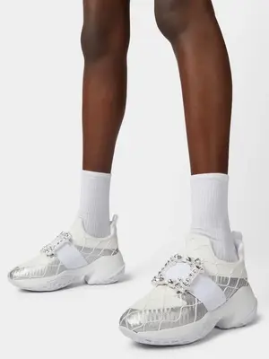 ROGER VIVIER Embellished Round Toe Sneakers