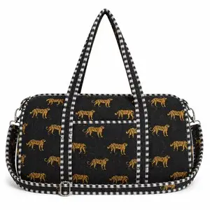 CYC Cheetah Velvet Weekender Bag - Blue