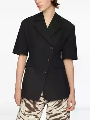 GANNI Asymmetric Front Button Fastening Blazer
