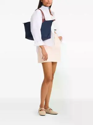 Longchamp Le Pliage Leather-trim Shoulder Bag - Blue