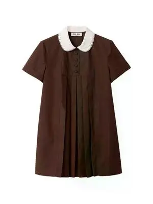 Miu Miu Embroidered Poplin Dress