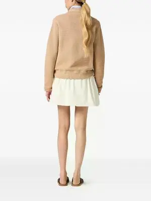 Miu Miu Cotton Crochet Track Jacket With Trim