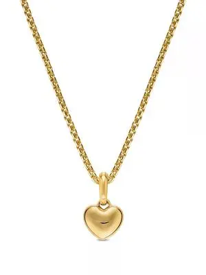 David Yurman Petite Puffy Cable Heart Amulet In 18k Yellow