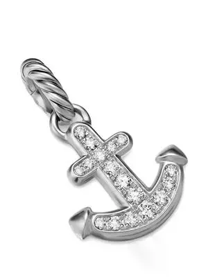 David Yurman Sterling Pavé Diamond Anchor Amulet