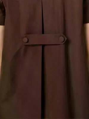 Miu Miu Embroidered Poplin Dress With Scalloped Collar