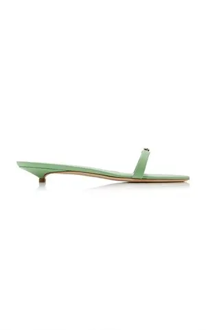 LUCASHEVA El Isla Kristine Leather Sandals - Green