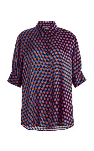 Dries Van Noten Polka Dot Silk Shirt - Multi