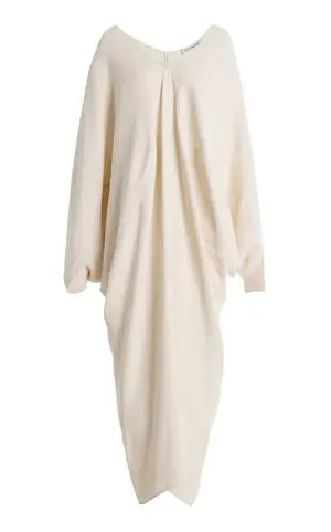 THE FRANKIE SHOP Lilia Crepe Maxi Kaftan Dress - Ivory