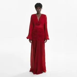 LITA COUTURE Ruched Maxi Dress