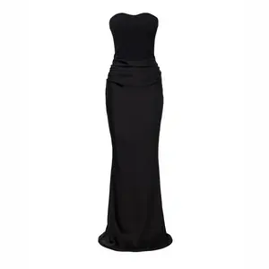 LITA COUTURE Strapless Draped Gown