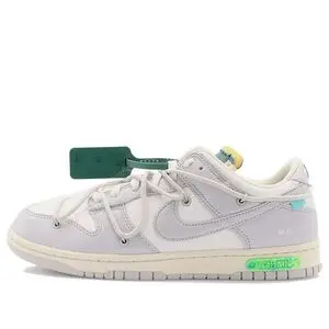 Nike X Off-white Dunk Low "lot 42 Of 50" Sneakers - Gray/white