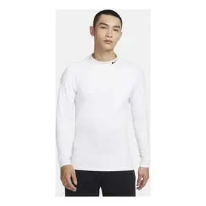 Nike Pro Dri-fit Mock Neck Long Sleeve T-shirt - White